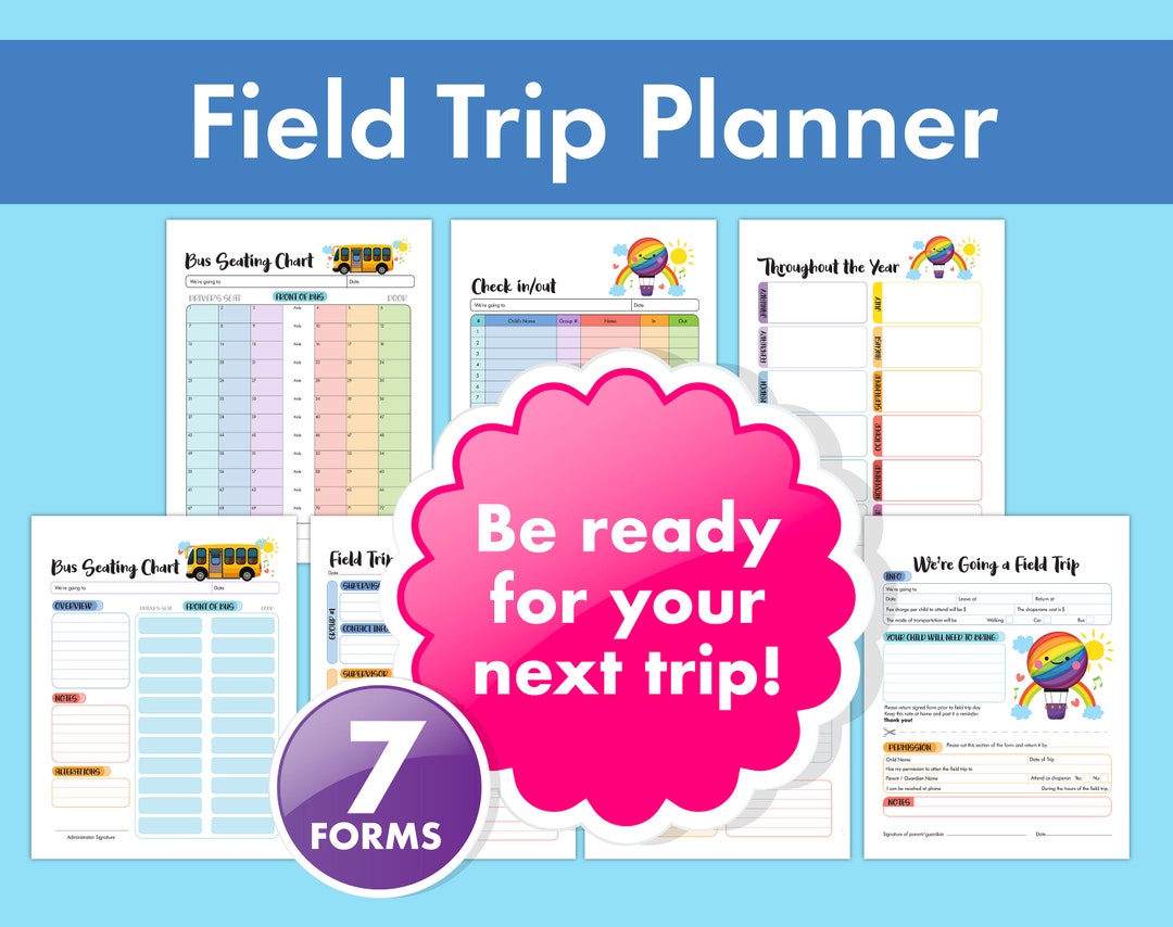 Field Trip Forms Bundle | Field Trip Journal, Field Trip Permission ...