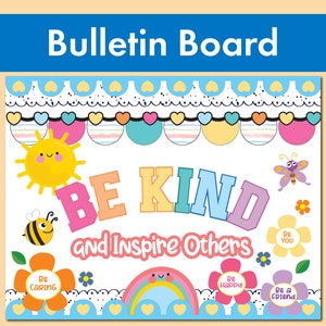 Be Kind Bulletin Board Printable | Kindness Classroom Decor ...