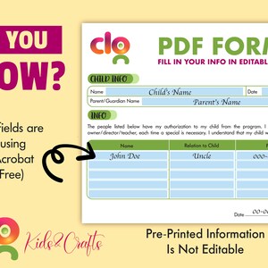 Employee Application Form – Ideal for Daycare, Preschool, In-home ...