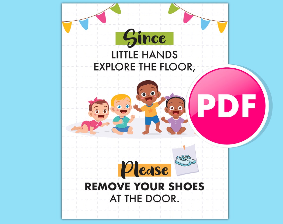 Please Remove Shoes Sign | Home, Daycare Decor (digital Download) - Etsy