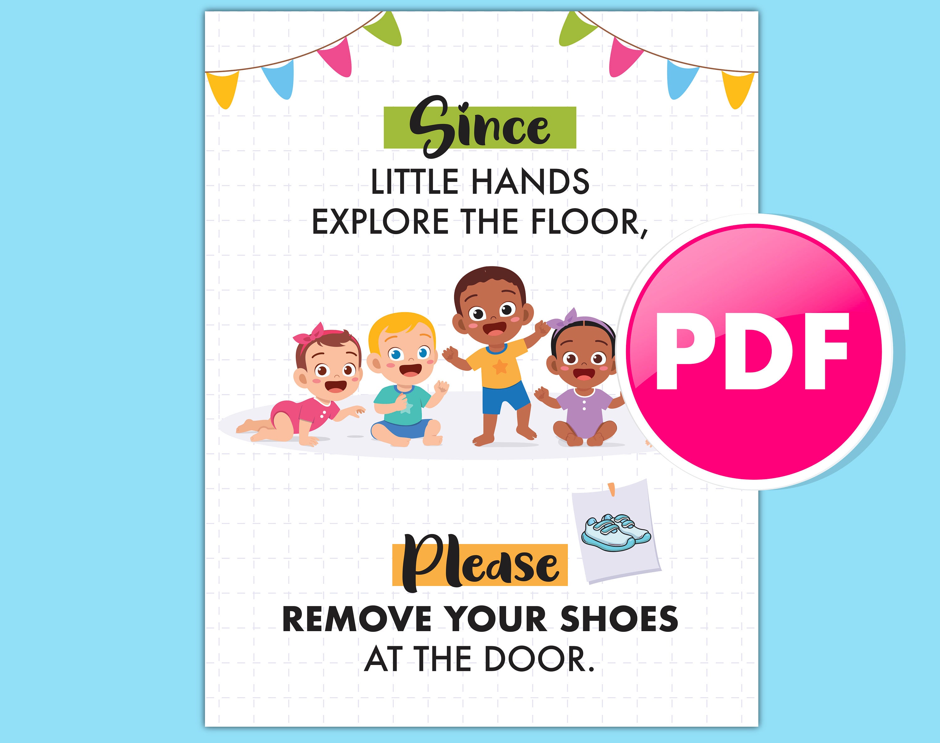 Please Remove Shoes Sign | Home, Daycare Decor (digital Download) - Etsy