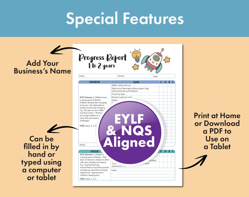Toddler Progress Report (1-2 Years) – EYLF/NQS Aligned Fillable PDF - Etsy