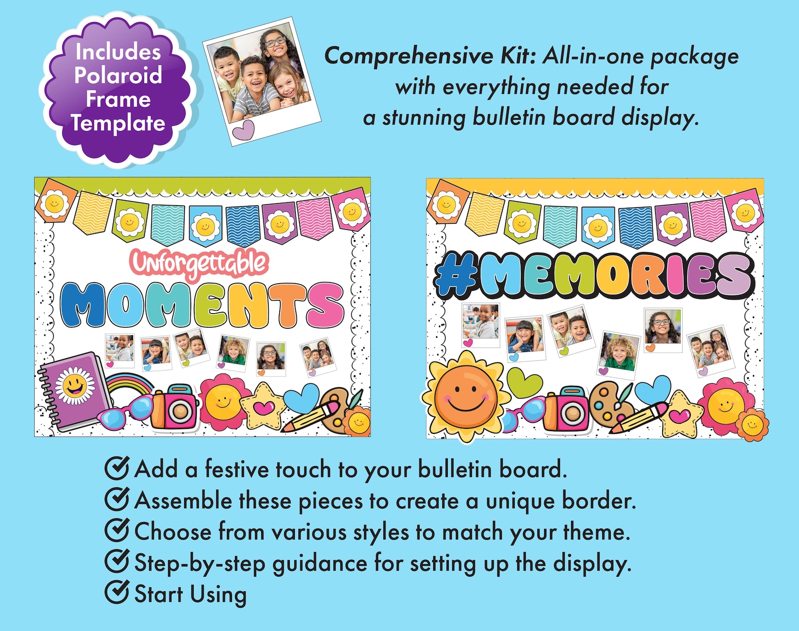School Trip Memory Board | End of Year Photo Display for Kids ...