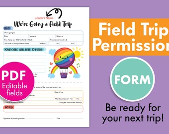 Daycare Permission Forms | Etsy