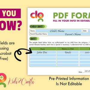 Efficient Weekly Attendance Tracker Form for Childcare, Daycare, School ...