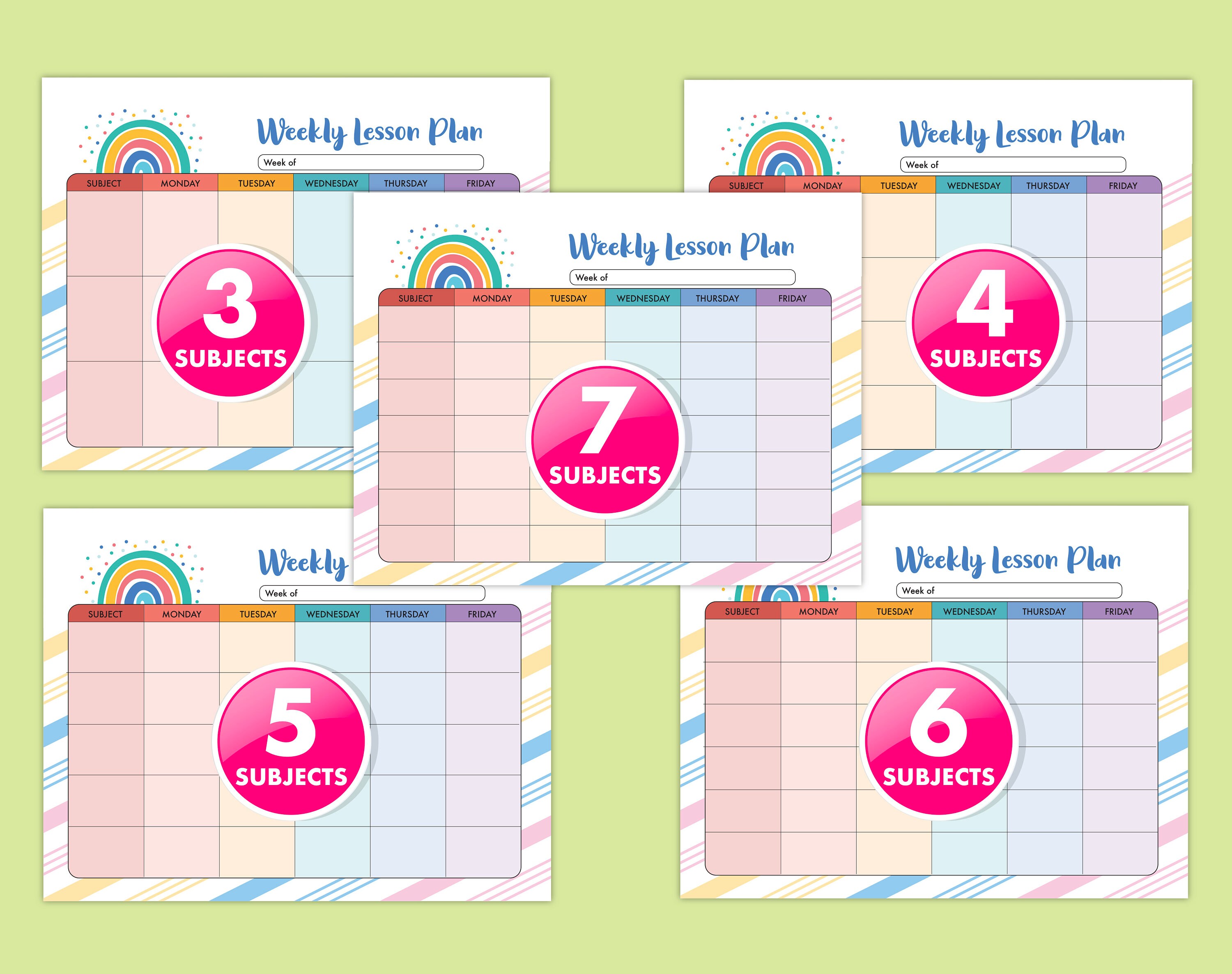 Weekly Lesson Plan Bundle Forms - Perfect for Students of All Ages ...