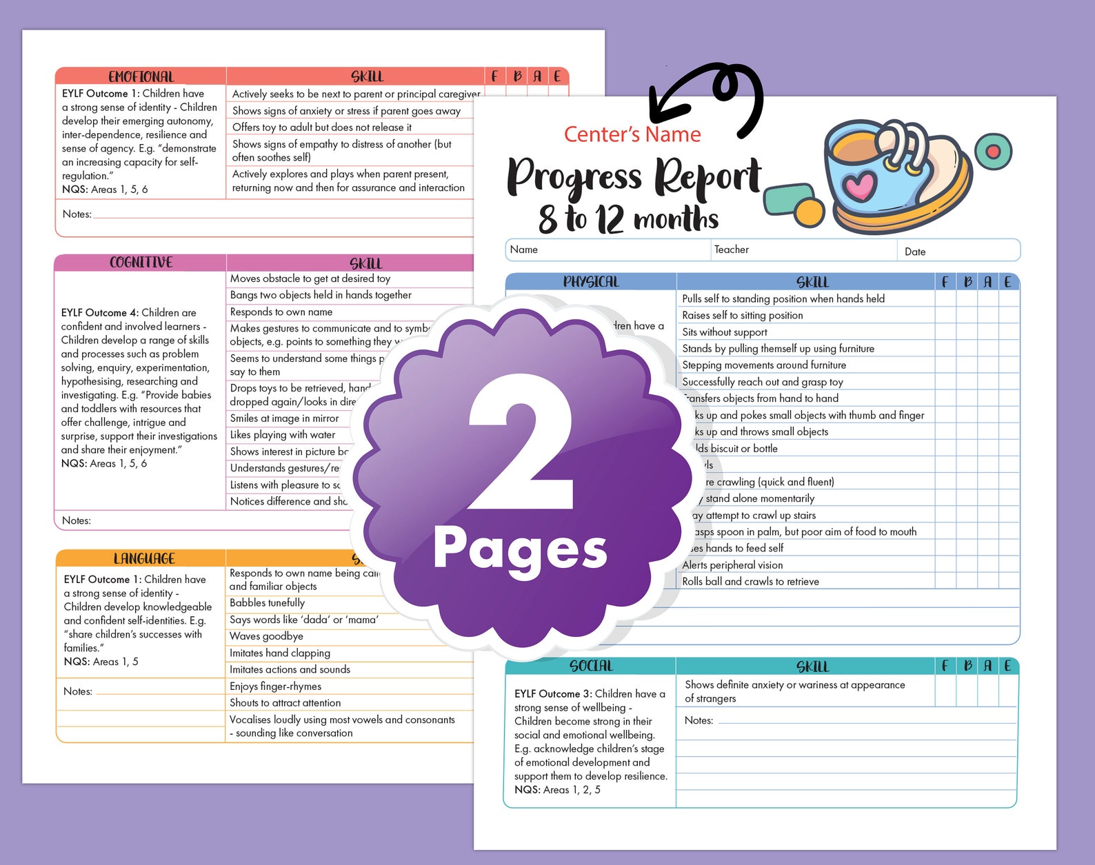 8-12 Months Baby Progress Report - Developmental Milestones and ...