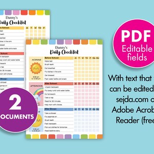 Daily Routine Responsibility Chart, Homeschool Planner to Do List, Kids ...