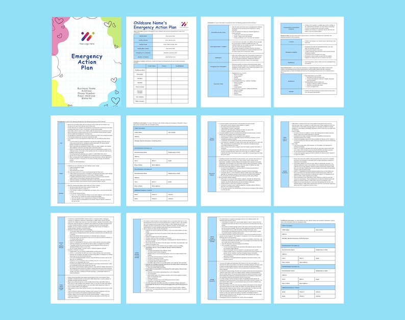 Emergency Plan Template for Daycares, Childcare and Preschools ...