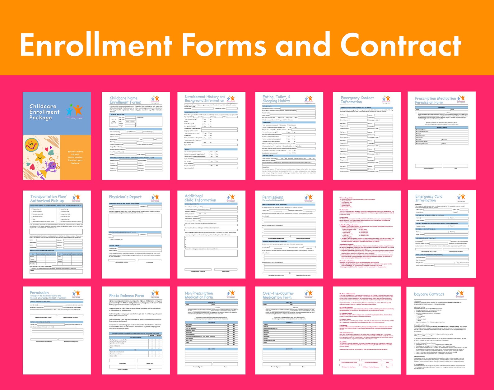 Complete Daycare Starter Kit: Forms, Contracts and Paperwork for Home ...