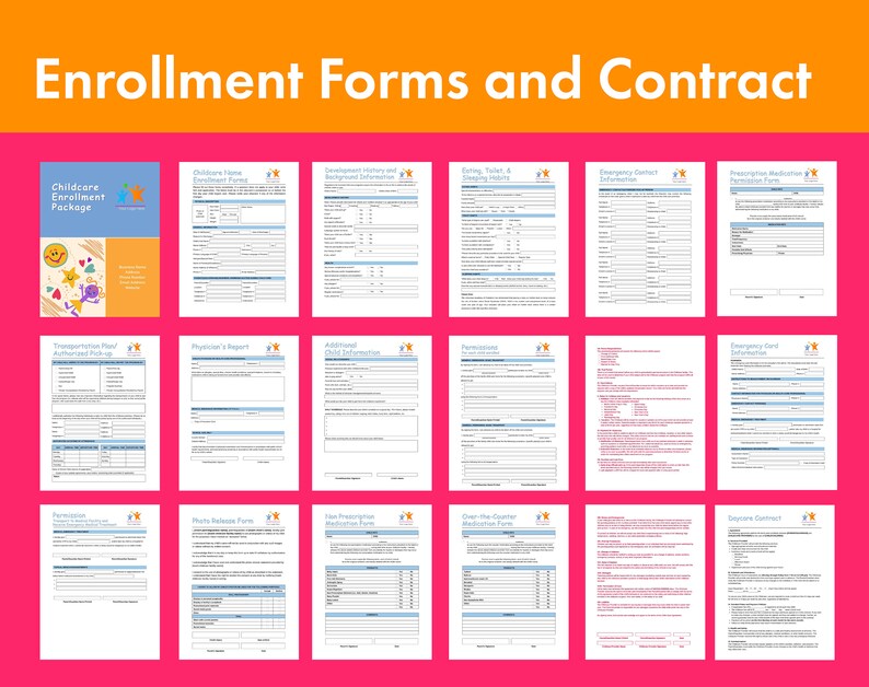 Complete Daycare Starter Kit: Forms, Contracts and Paperwork for Home ...
