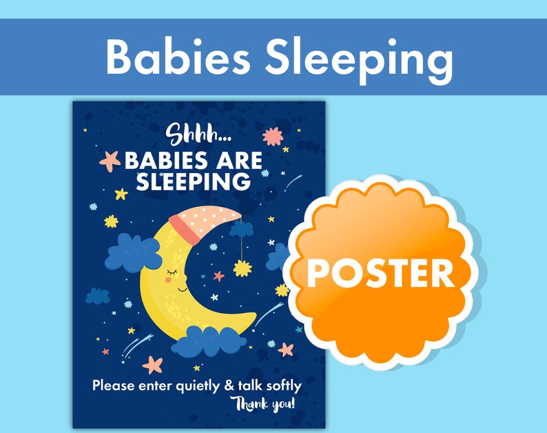 Quiet Naptime Poster for Babies - Daycare, Preschool, Home Child Care ...