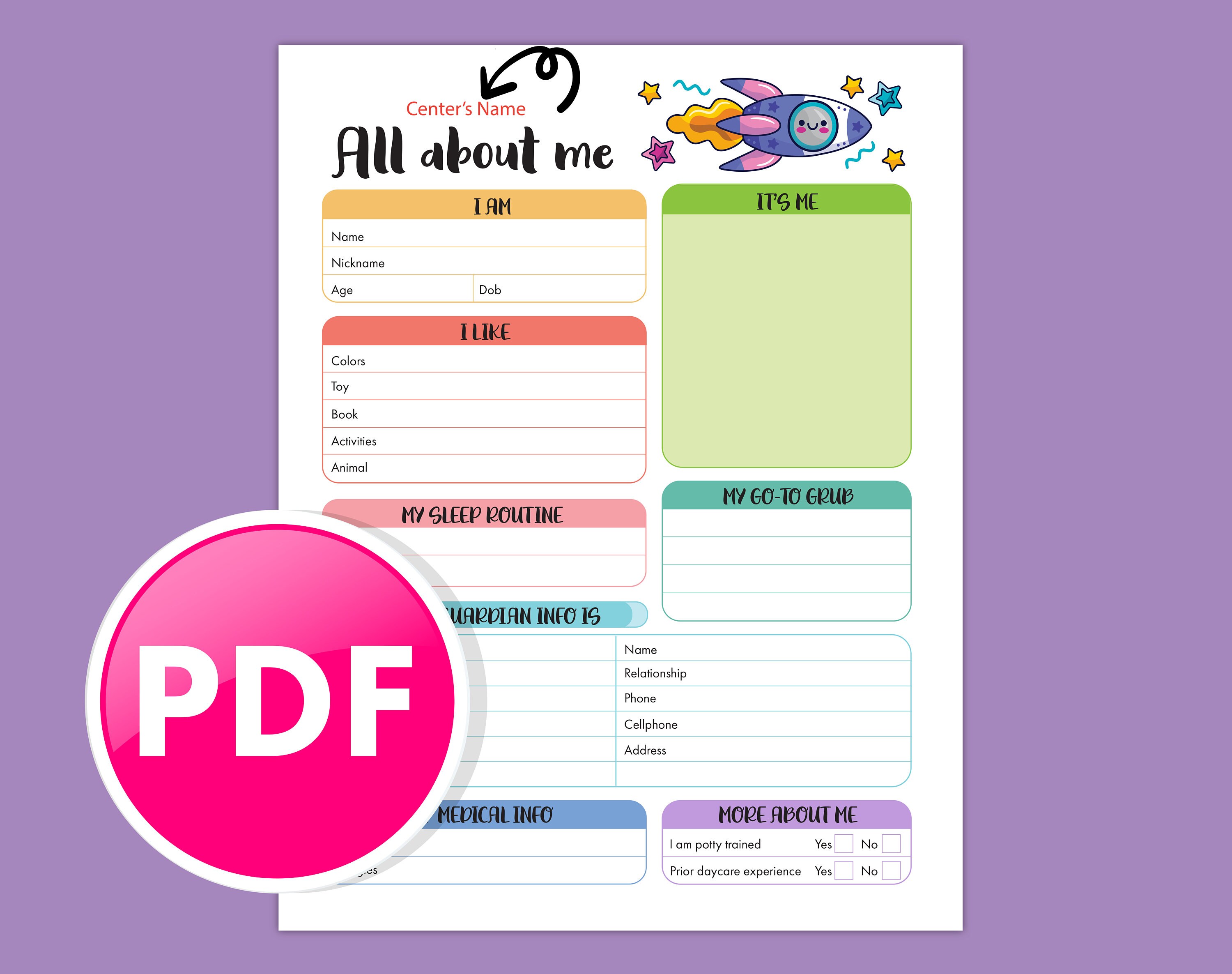 Discover Your Child's World: All About My Child Forms - Get to Know Me ...