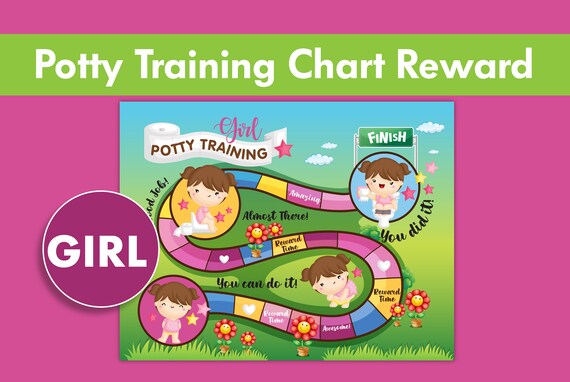 Cute Potty Training Chart Reward for Girl Bathroom Sticker - Etsy