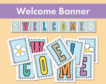 Classroom Welcome Banner, Classroom Decor, Printable, Spring - Etsy