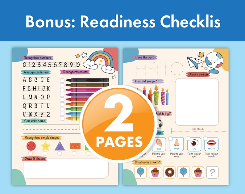 Preschool Progress Report & Kindergarten Readiness Checklist | Editable ...