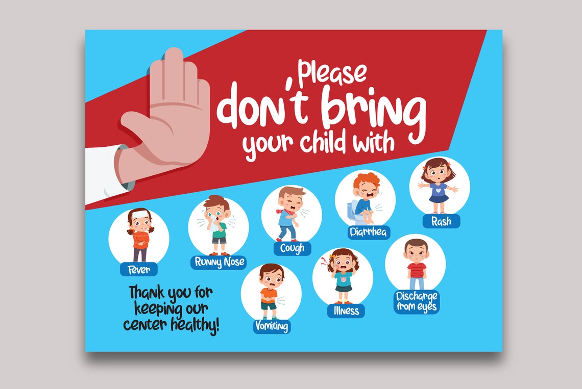 Daycare Sick Policy Poster for Childcare and Daycare - Etsy Daycare Sick Policy Poster for Childcare and Daycare - Etsy