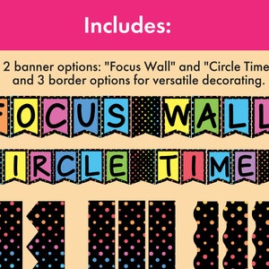 Colorful Focus Wall | Circle Time Board | Bulletin Board Kit ...