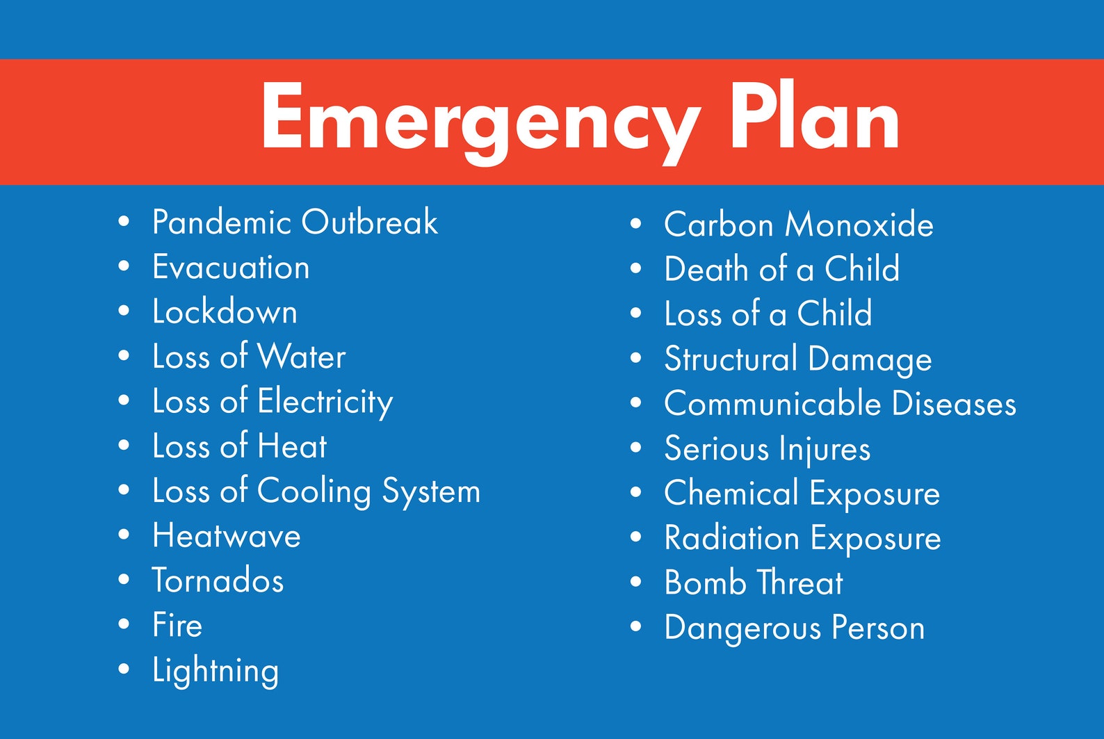 Daycare Emergency Plans Printable Forms Perfect for Daycare - Etsy