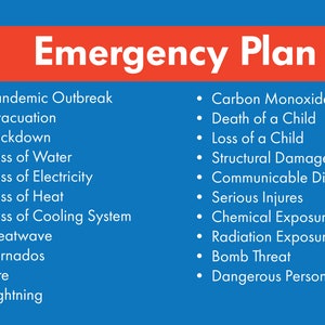 Daycare Emergency Plans Printable Forms Perfect for Daycare - Etsy