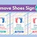 Colorful Remove Shoes Sign, Decoration, Daycare, Childcare, in Home ...