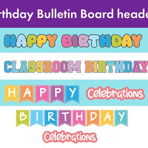 Birthday Bulletin Board Kit | Classroom Birthday Decor | Preschool ...