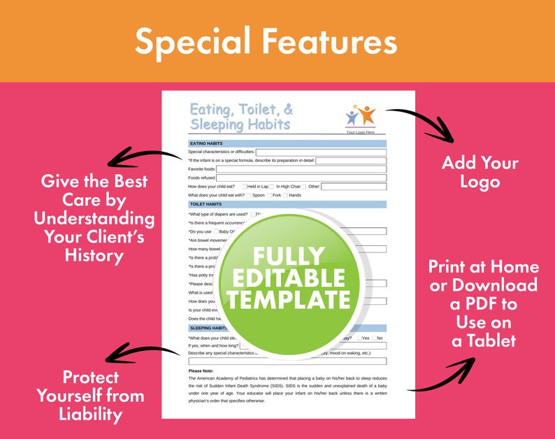 Editable Daycare Forms Bundle | Canva Starter Kit With Contract ...