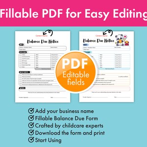 Balance Due Notice: Late Payment & Tuition Statement - Fillable PDF for ...