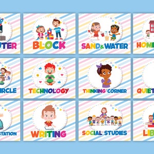 Complete Center Signs Set 35 PDF Printable Posters for Daycare ...