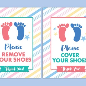 Colorful Remove Shoes Sign, Decoration, Daycare, Childcare, in Home ...