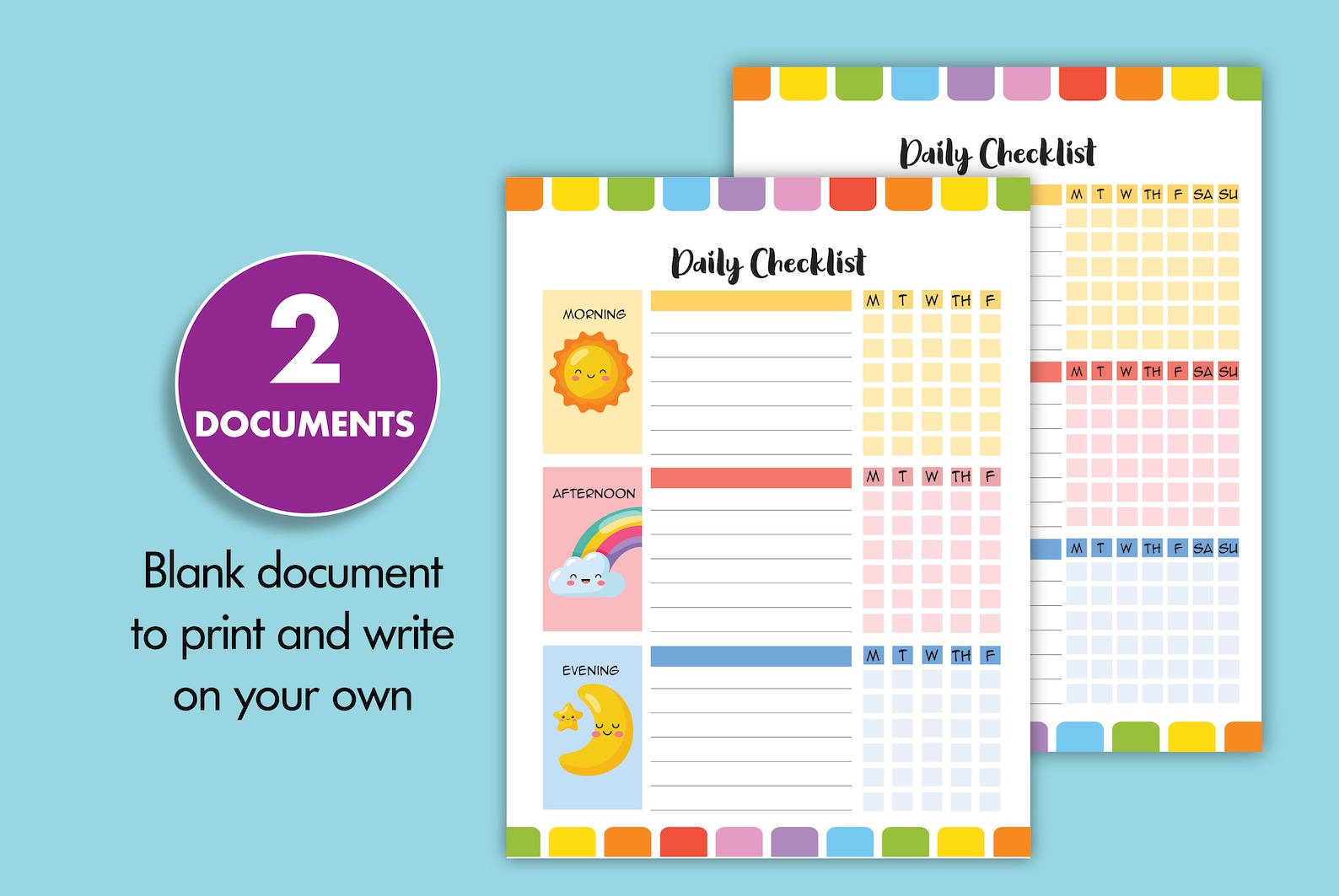 Daily Routine Responsibility Chart, Homeschool Planner to Do List, Kids ...