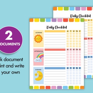 Daily Routine Responsibility Chart, Homeschool Planner to Do List, Kids ...