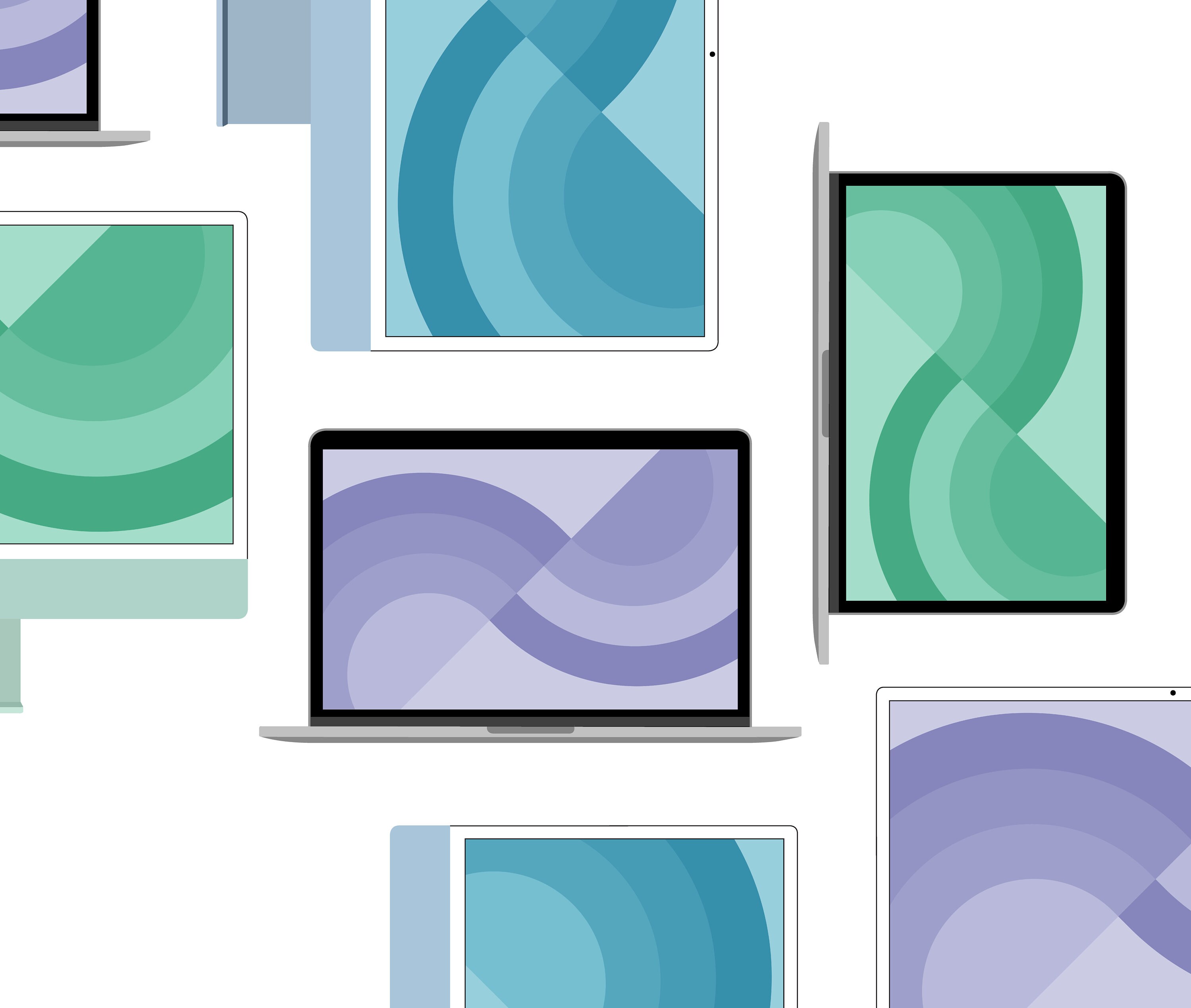 Computer/desktop/laptop Wallpaper | Two Half Circles | Cool Colors ...