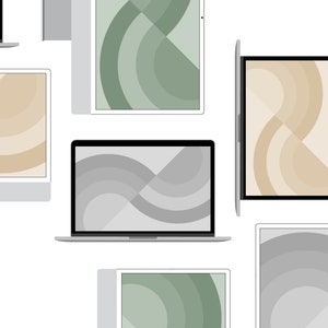 Computer/desktop/laptop Wallpaper | Two Half Circles | Neutral Colors ...