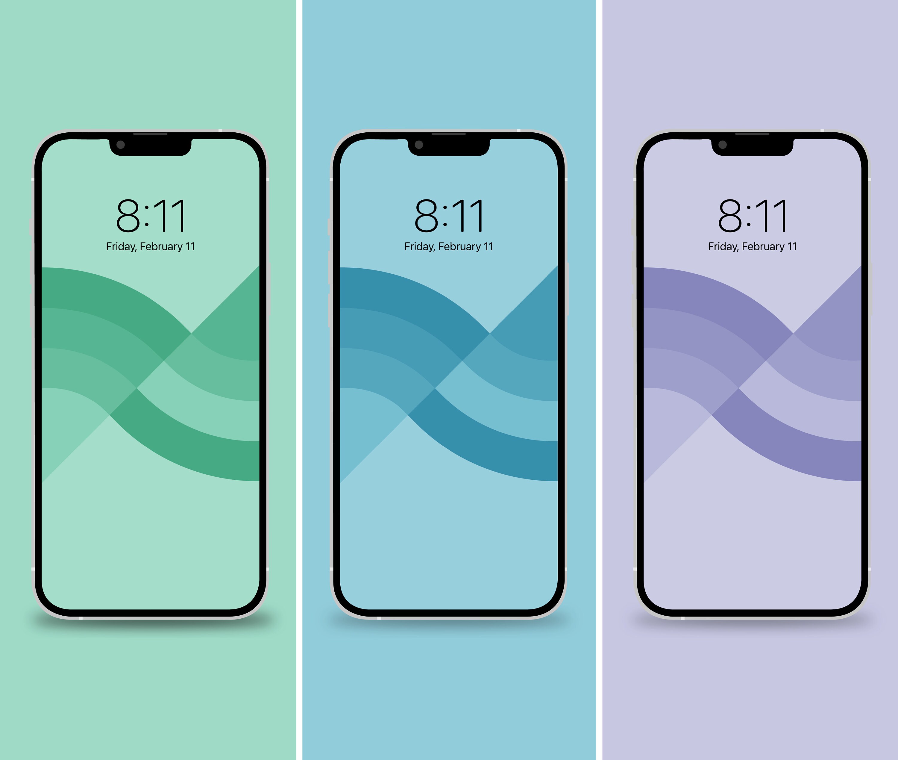 IPhone Wallpaper | Two Half Circles | Cool Colors | Phone Wallpaper ...