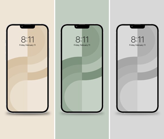Iphone Wallpaper Swiggle Neutral Colors Phone Wallpaper - Etsy