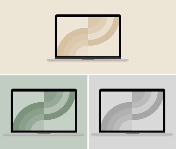 Computer/desktop/laptop Wallpaper Swiggle Neutral Colors | Etsy