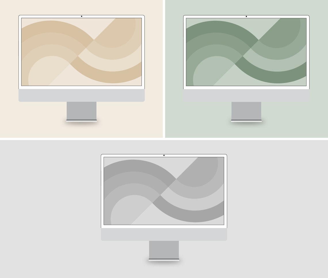 Computer/desktop/laptop Wallpaper | Two Half Circles | Neutral Colors ...