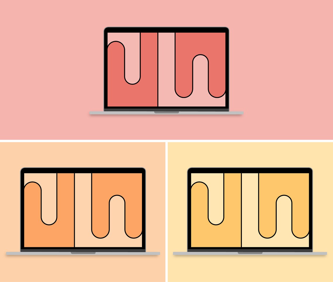 Desktop Wallpaper Laptop Wallpaper Swiggle Colorful Abstract Minimal ...