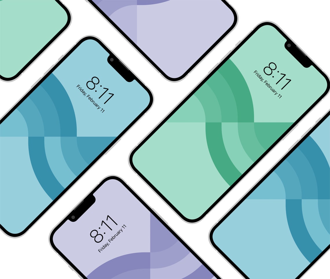 IPhone Wallpaper | Two Half Circles | Cool Colors | Phone Wallpaper ...