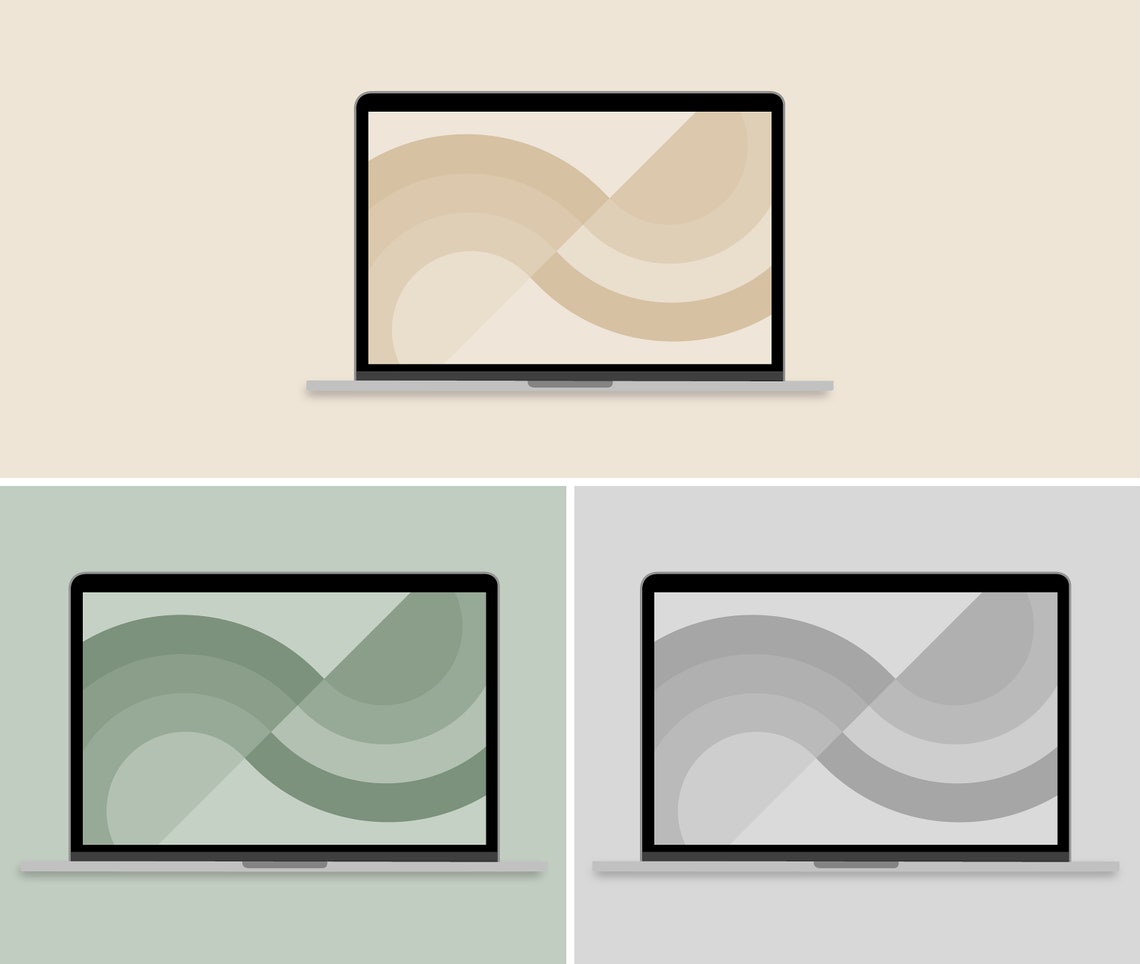 Computer/desktop/laptop Wallpaper | Two Half Circles | Neutral Colors ...