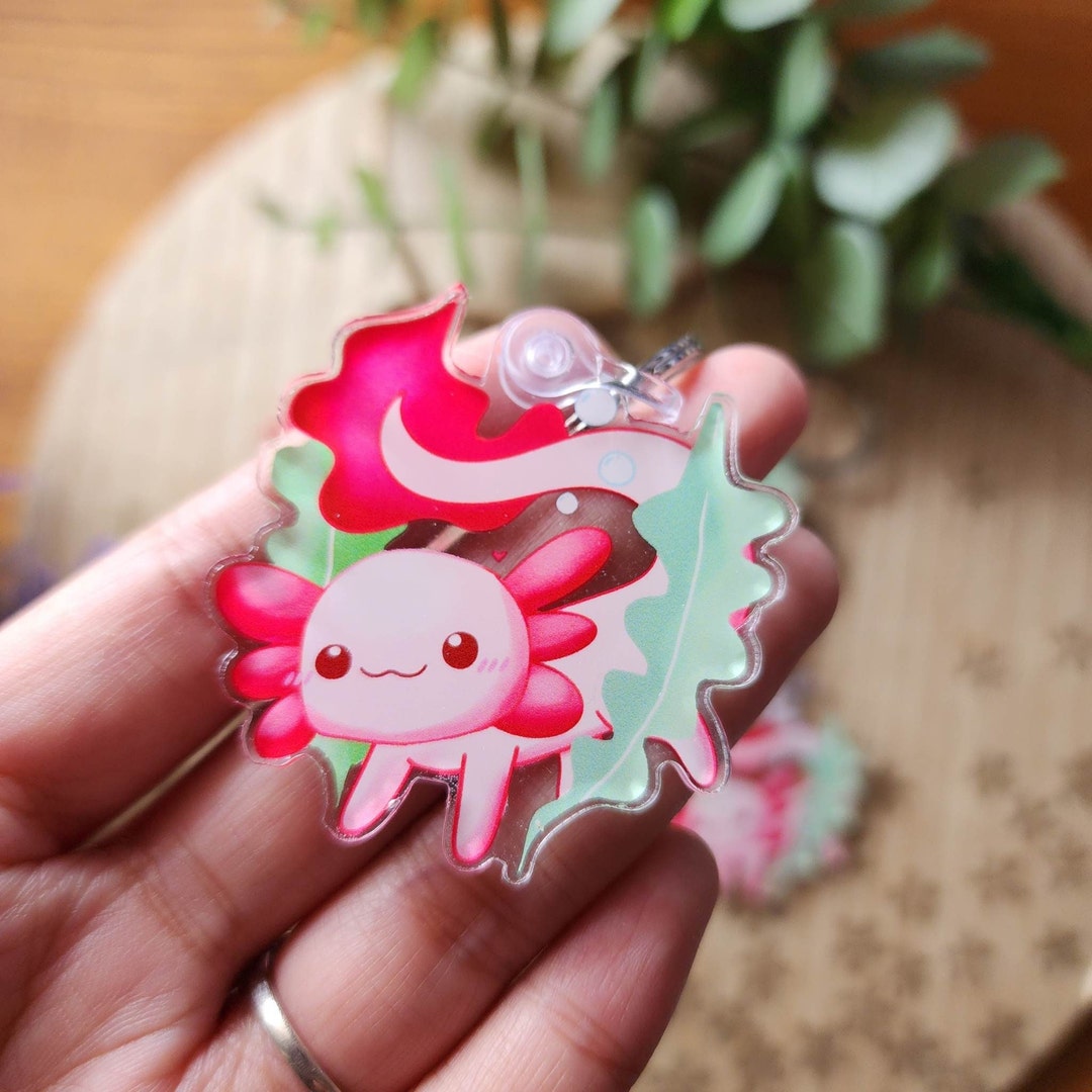 Axolotl Keychain - Etsy