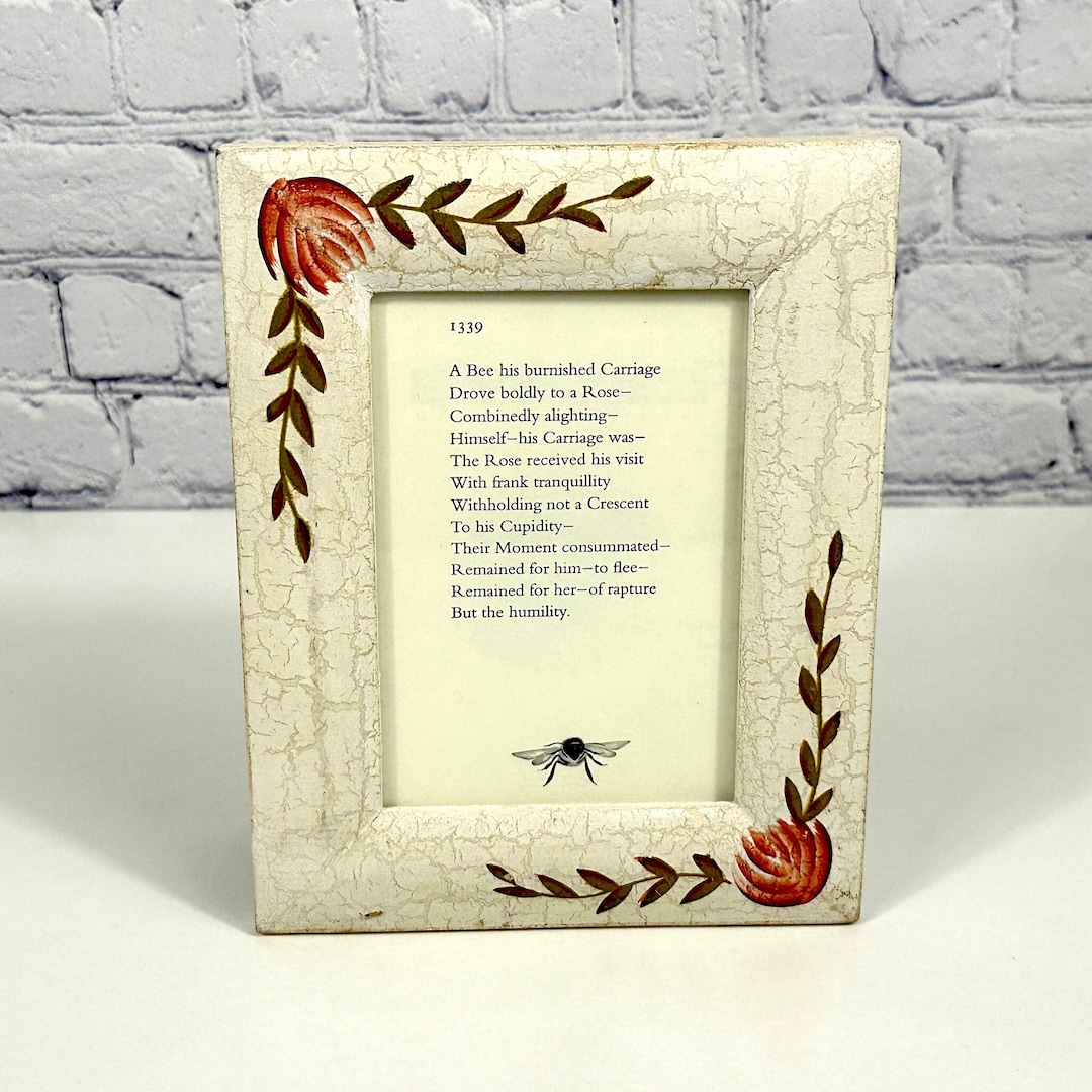 Emily Dickinson Bee Poem, 3x4.5 Storybook Frame, Books Into Art, Framed ...