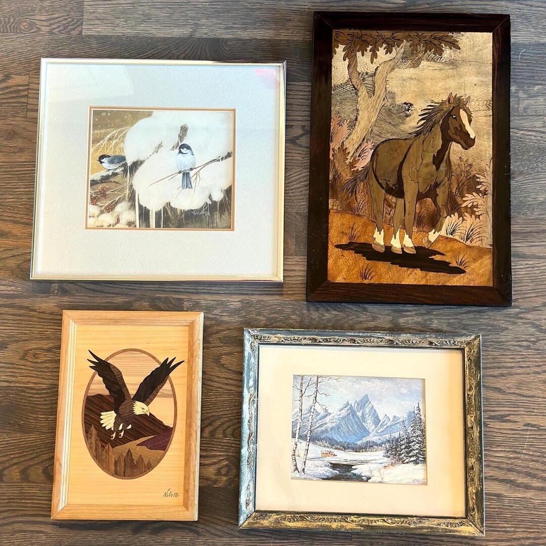 Vintage Curated Framed Gallery Wall Set, Picture Collage Keith Fay ...