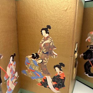 Hikone Byobu 6-panel Folding Screen, Vintage Japanese Decor, National ...