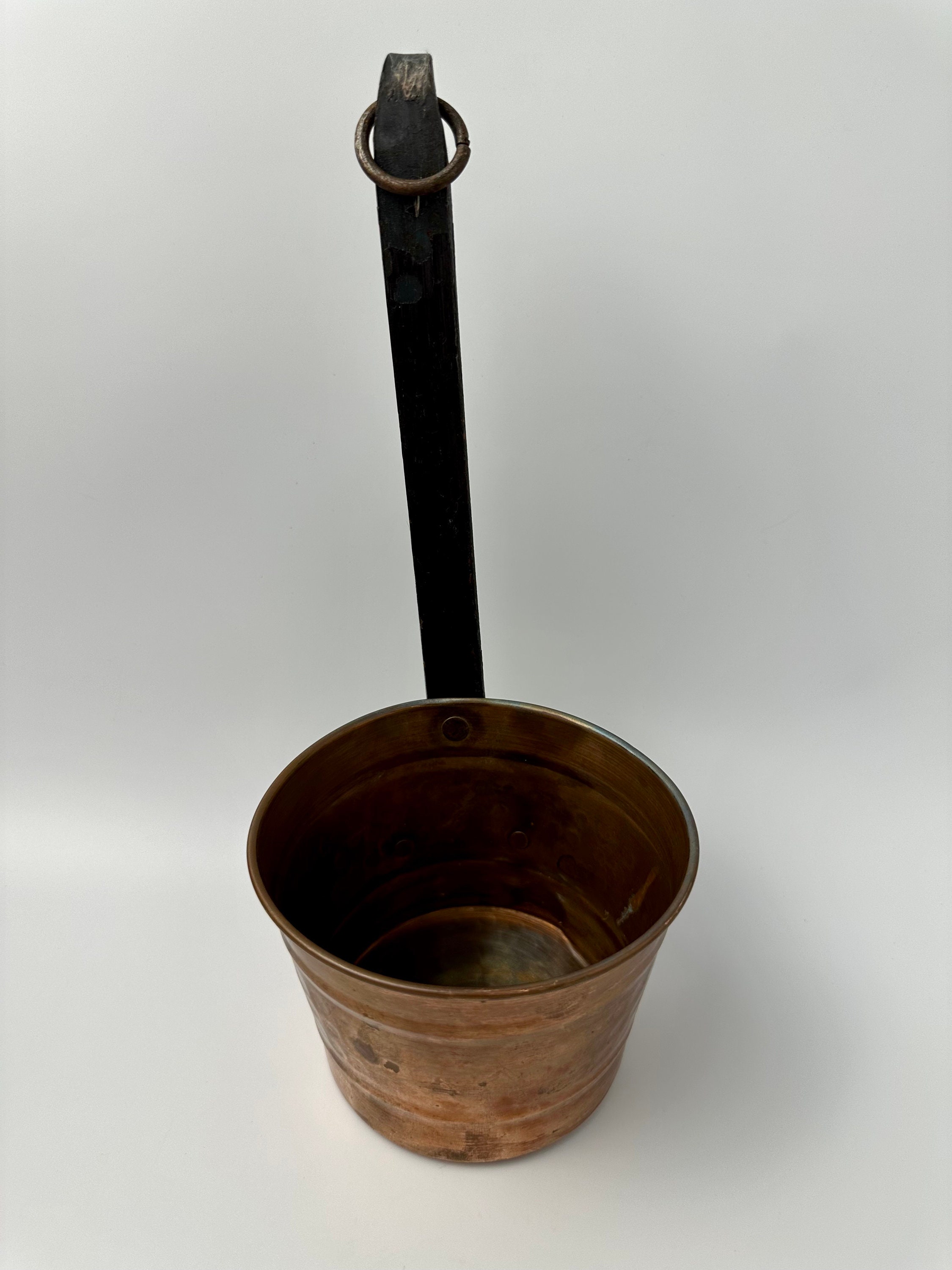 Giant Copper and Iron Cider Dipper Ladle, Rustic Kitchen Decorative ...