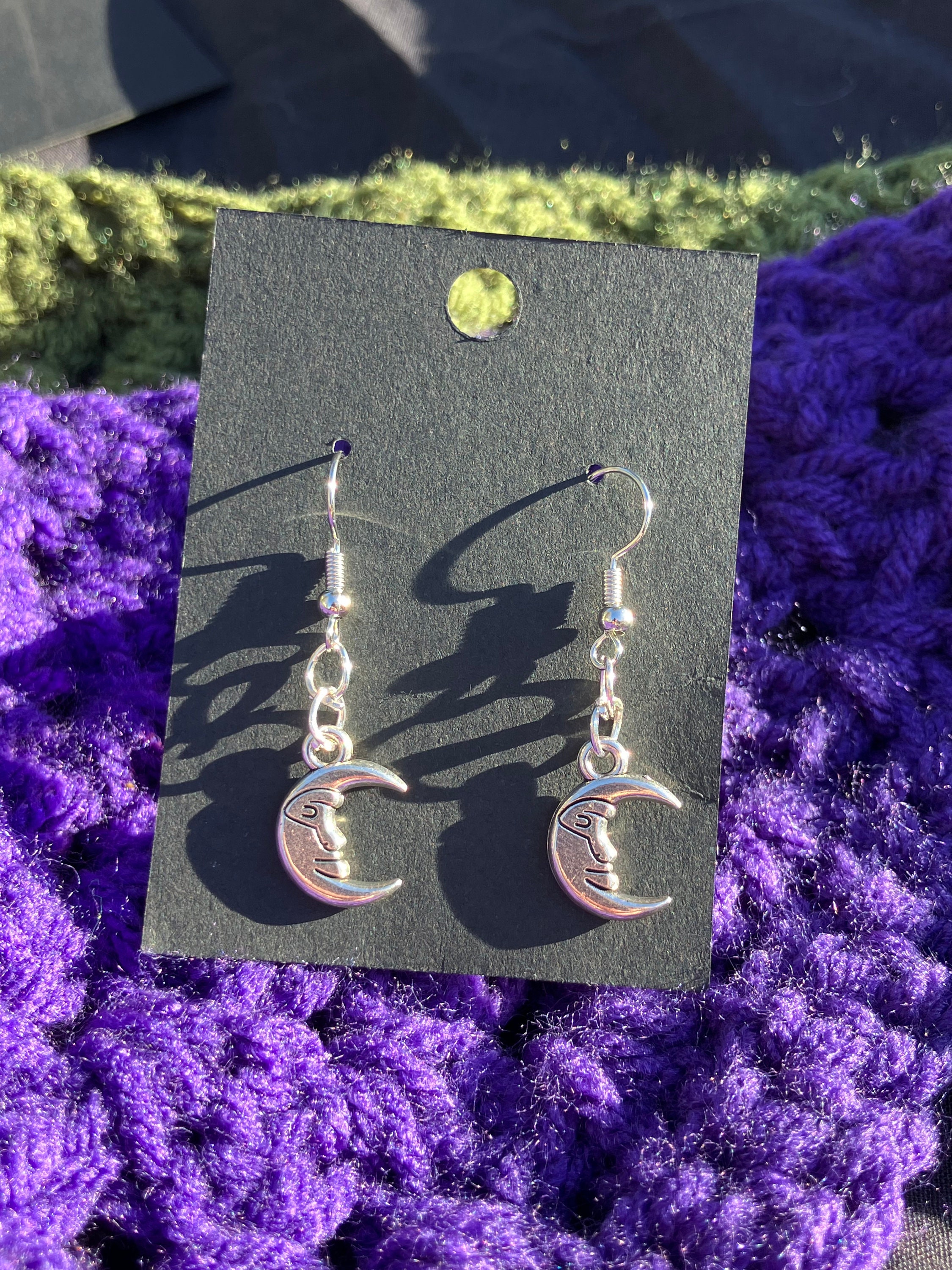 Moon Earrings Crescent Moon Earrings Small Earrings Silver Earrings ...
