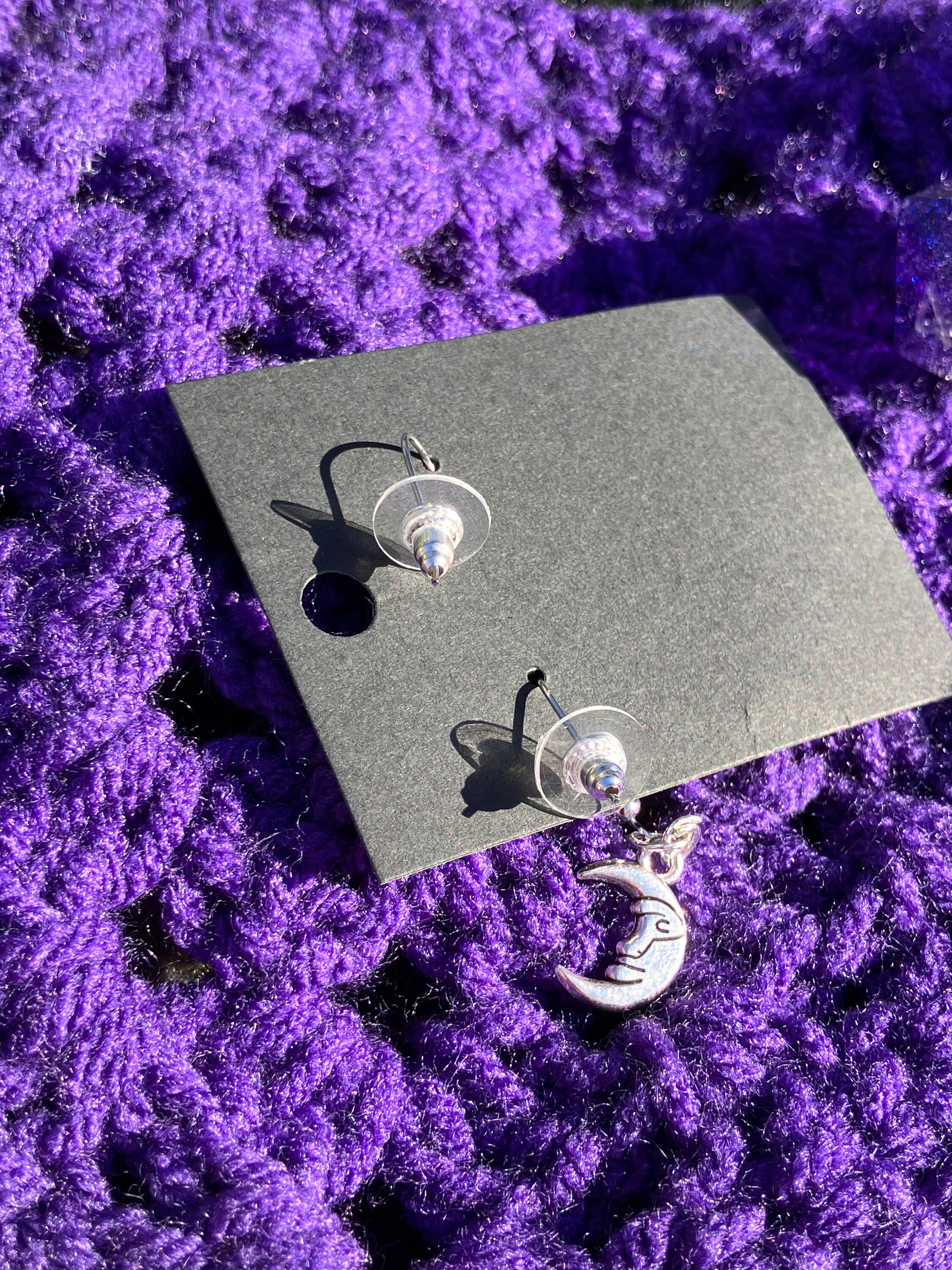 Moon Earrings Crescent Moon Earrings Small Earrings Silver Earrings ...