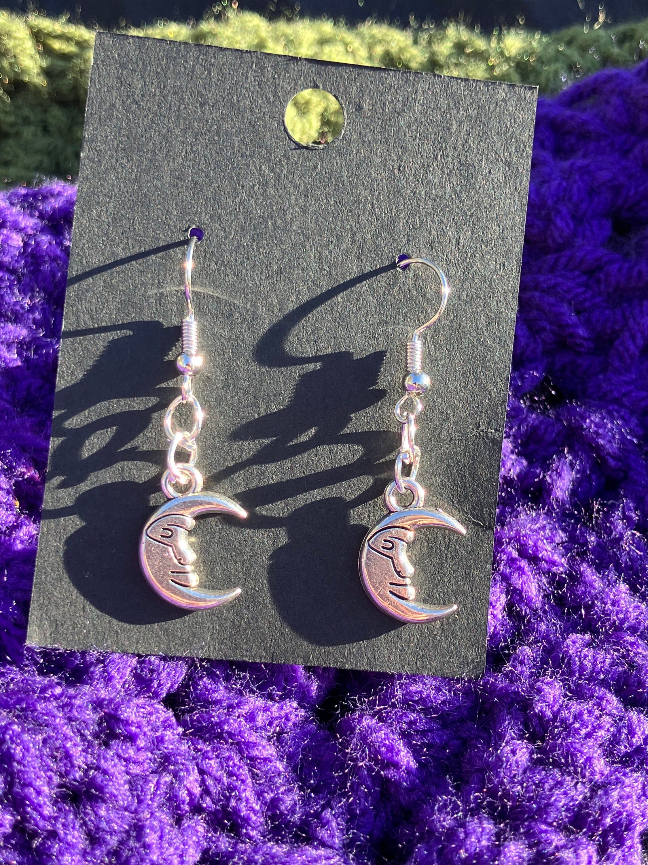 Moon Earrings Crescent Moon Earrings Small Earrings Silver Earrings ...