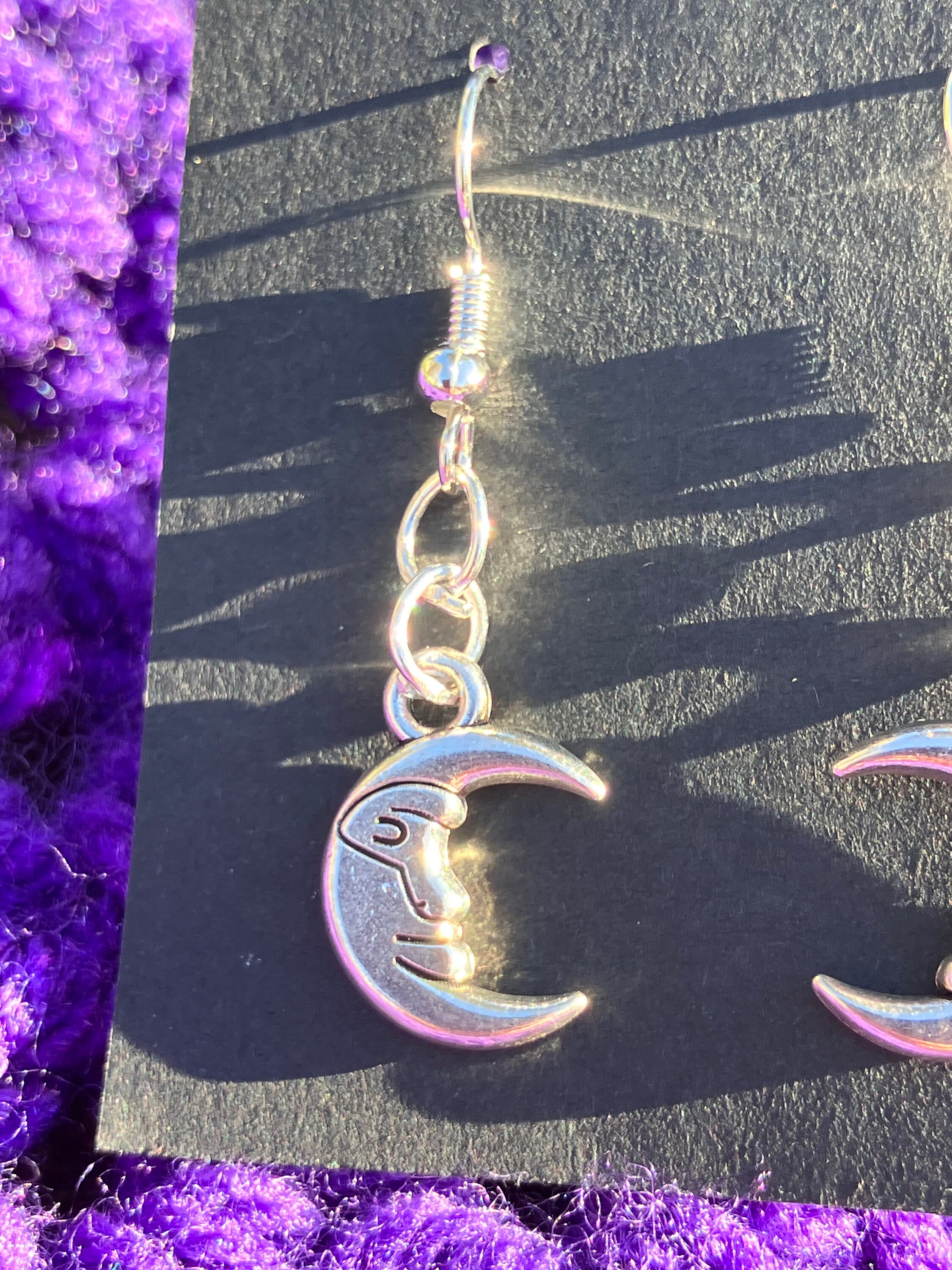 Moon Earrings Crescent Moon Earrings Small Earrings Silver Earrings ...